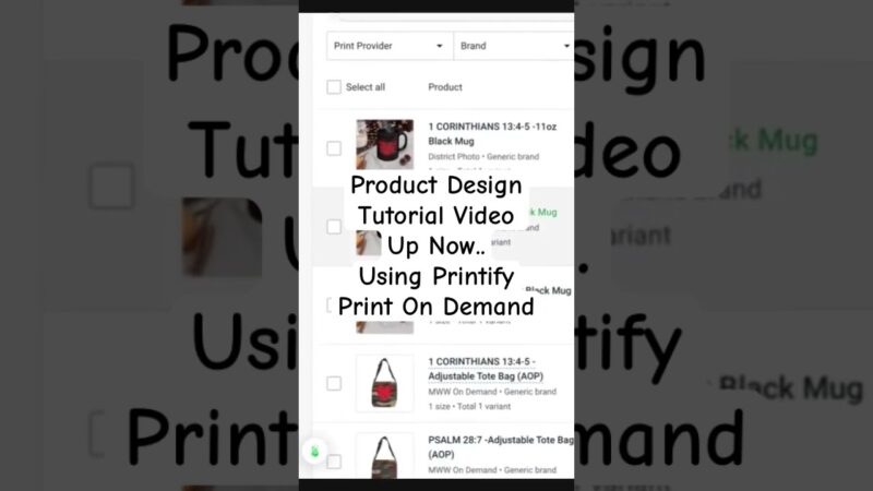 Printify Print on Demand Platform Product Design Video #printondemandniche #printify #shorts – Oemed