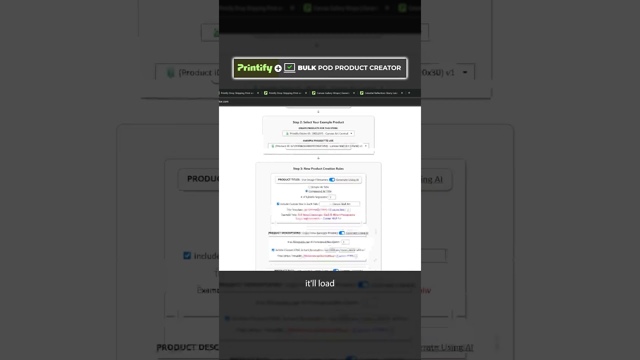 Create Printify Products In Bulk (Fully Automated) #printify # ...