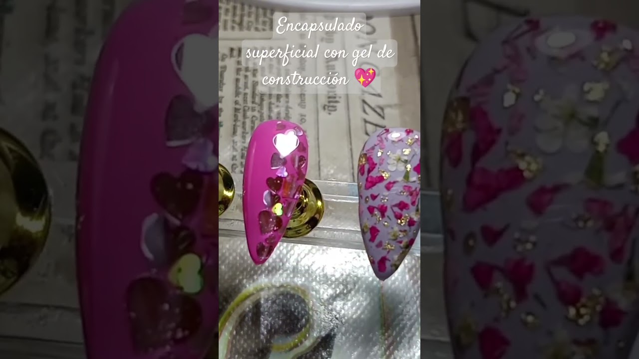 Encapsulado superficial con gel de construcción 💖 #nails #encapsulado ...